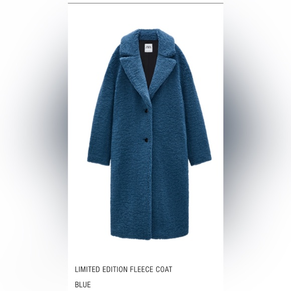 Zara | Jackets & Coats | Zara Limited Edition Blue Fur Coat | Poshmark